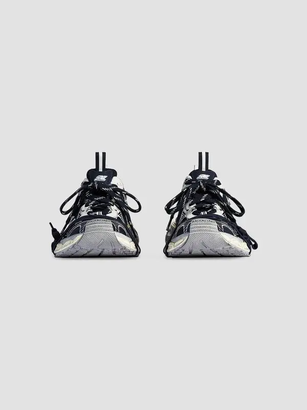 Balenciaga 3xl Split Logo Sneakers - Eggshell Red Navy