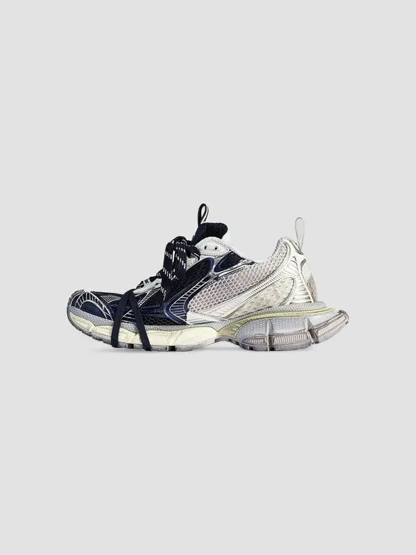 Balenciaga 3xl Split Logo Sneakers - Eggshell Red Navy