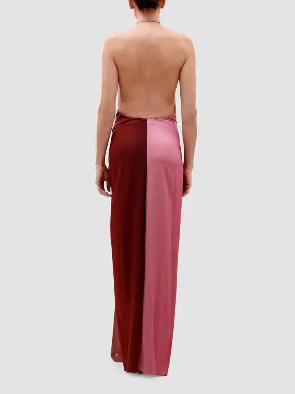 Silvia Tcherassi Corsario Two-tone Knotted Gown