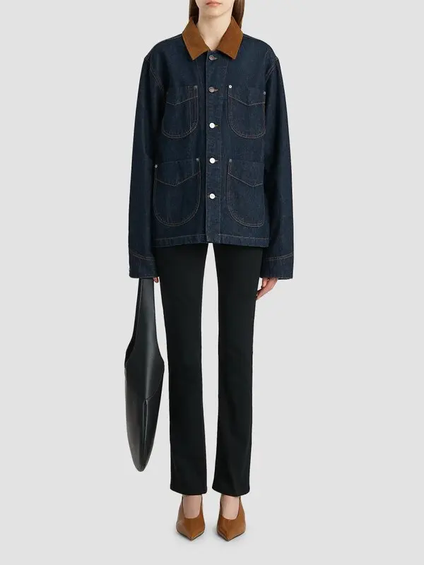 Khaite Wyatt Denim Patch Pocket Jacket
