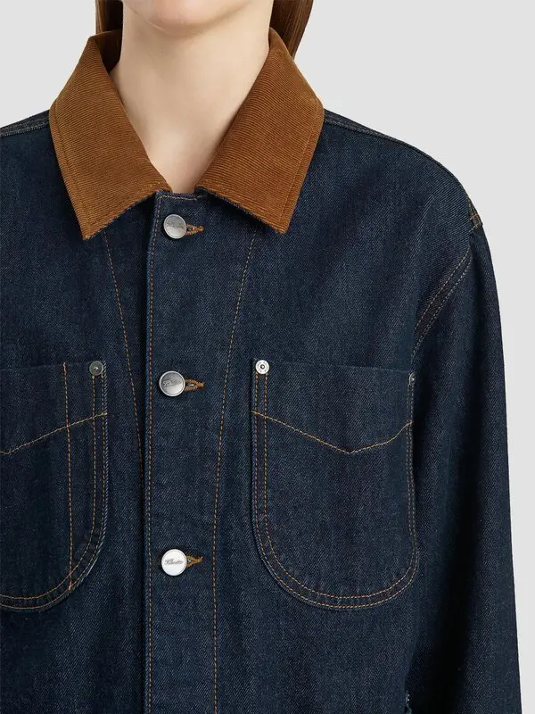 Khaite Wyatt Denim Patch Pocket Jacket