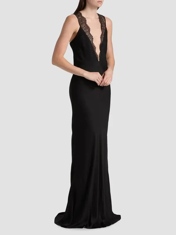 Brandon Maxwell The Malone Lace-trim Gown