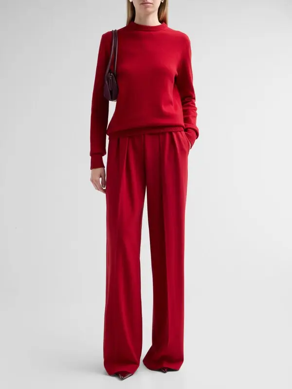 Michael Kors Wool-silk-cashmere Knit Crewneck Sweater
