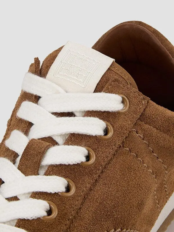 TOTEME Flex Low-top Suede Sneakers - Copper