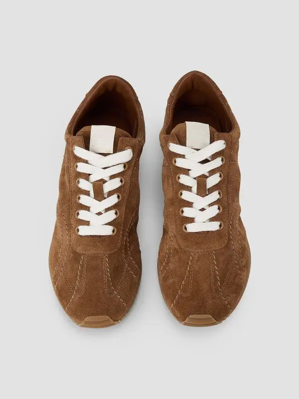TOTEME Flex Low-top Suede Sneakers - Copper