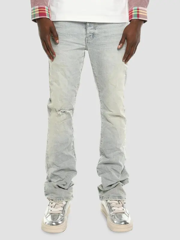 PURPLE BRAND Distressed Stretch-skinny Jeans - Light Indigo
