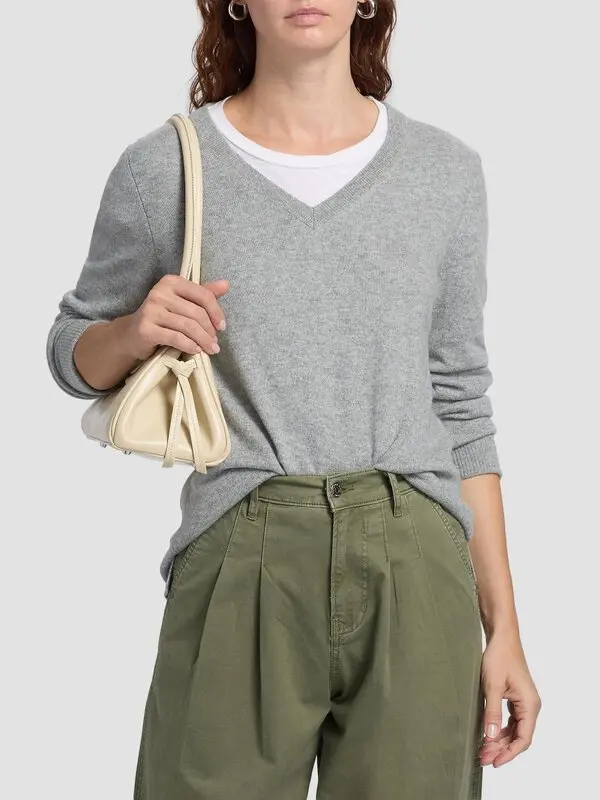 SAKS FIFTH AVENUE V-neck Cashmere Sweater - Flannel