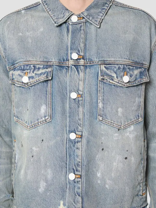 PURPLE BRAND Distressed Denim Jacket