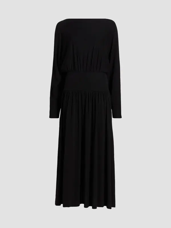 TOTEME Boatneck Jersey Maxi Dress - Black