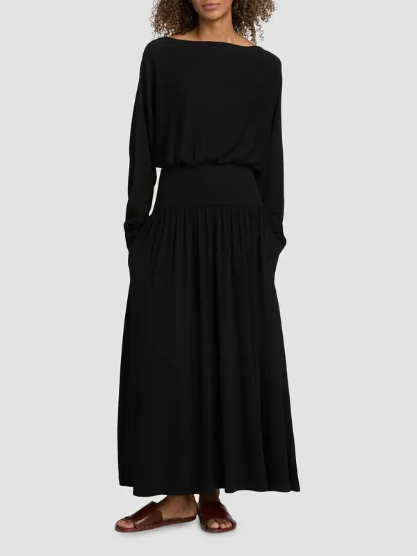 TOTEME Boatneck Jersey Maxi Dress