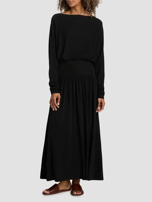 TOTEME Boatneck Jersey Maxi Dress
