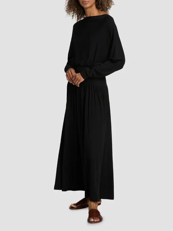 TOTEME Boatneck Jersey Maxi Dress