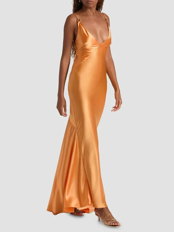 Acler Utterby Satin Maxi Dress