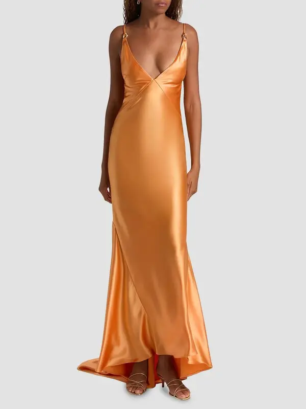 Acler Utterby Satin Maxi Dress