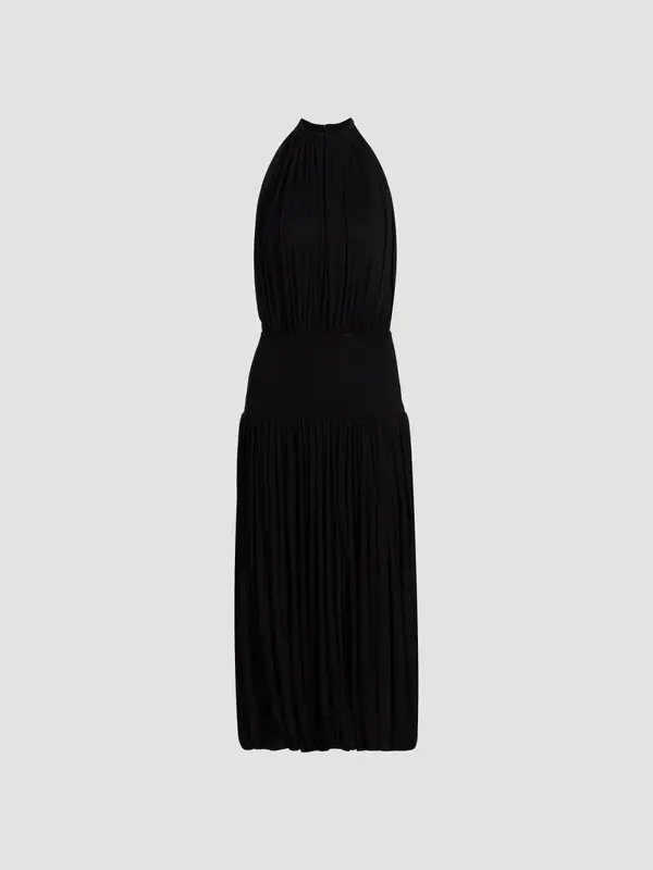 TOTEME Soft Gathered Midi-dress - Black