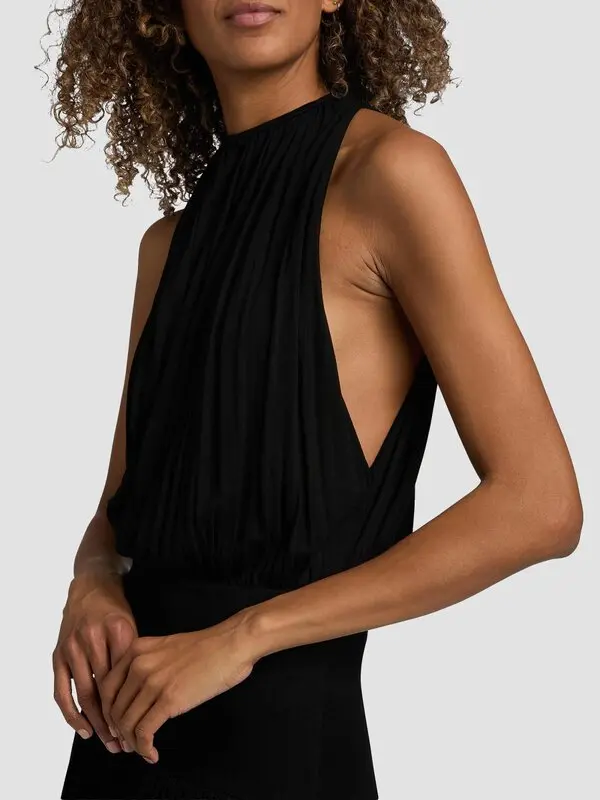 TOTEME Soft Gathered Midi-dress - Black