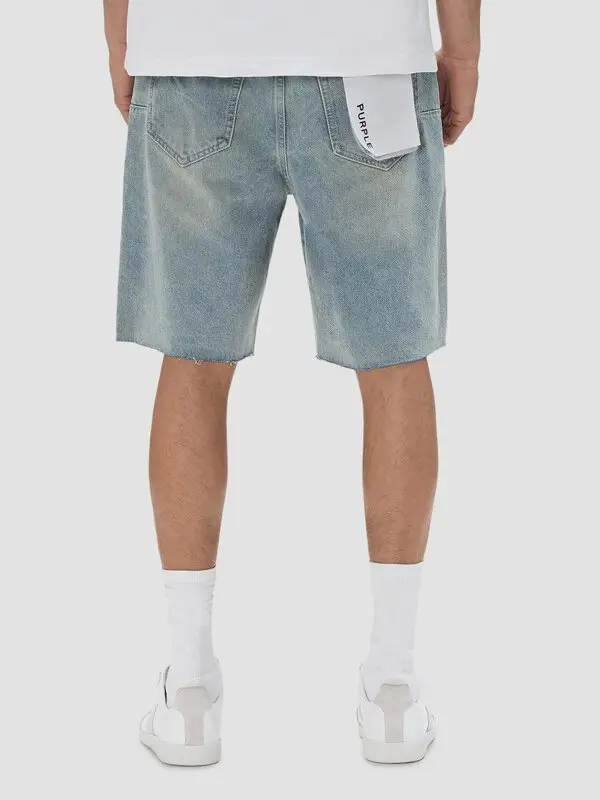 PURPLE BRAND Zenith Fade Tuffetage Denim Shorts
