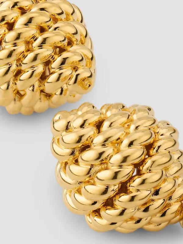 TOTEME 24k--plated Knotted Rope Drop Earrings