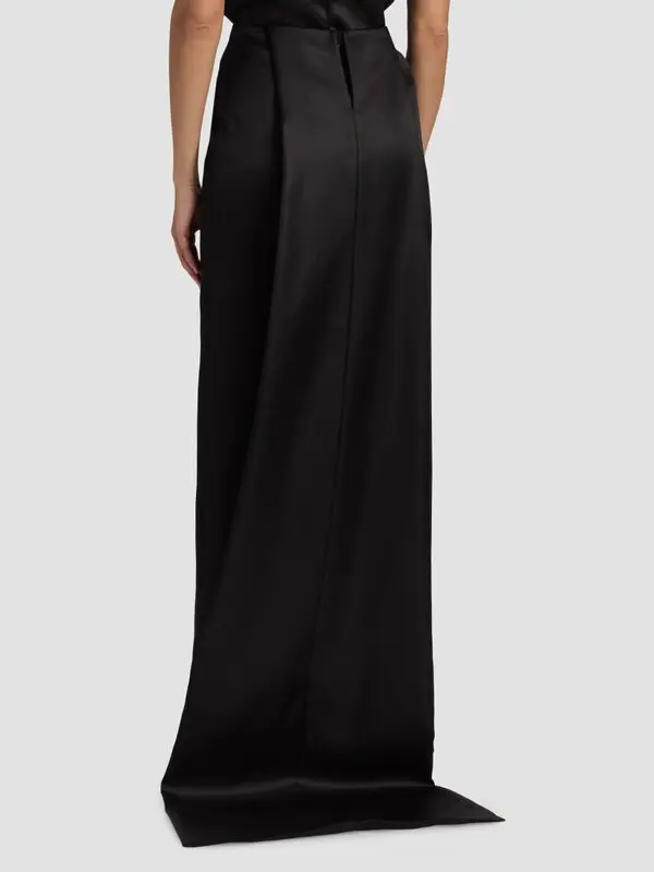 Brandon Maxwell The Monroe High-low Satin Maxi Skirt