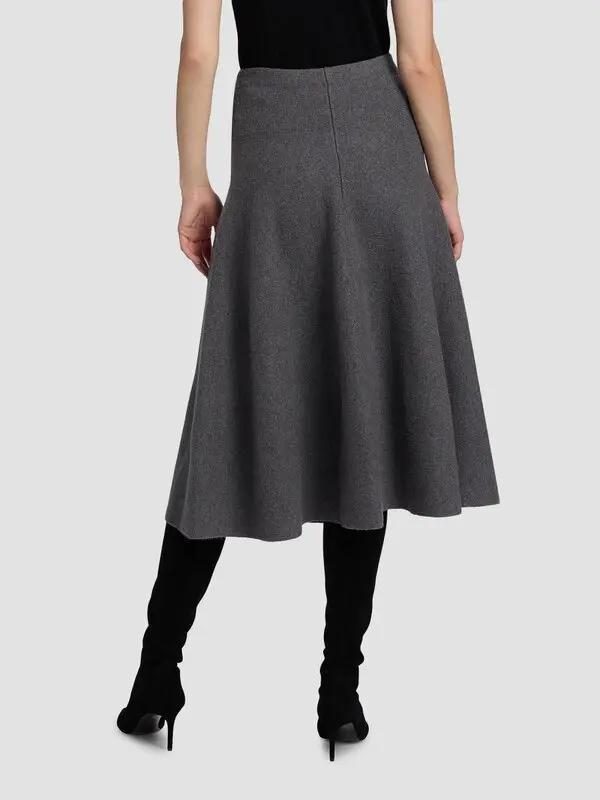 Brandon Maxwell The Miller Structured Wool Midi-skirt