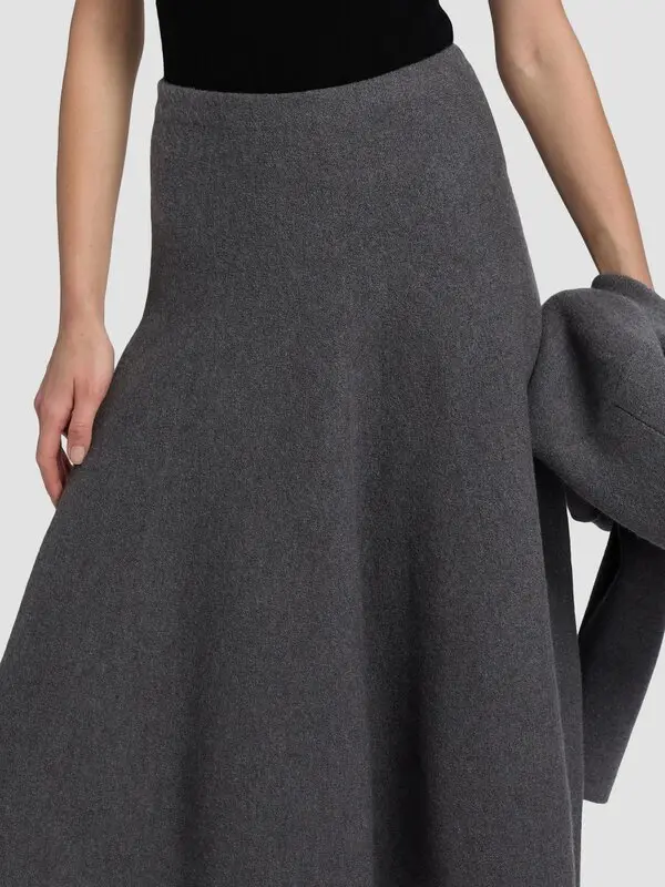Brandon Maxwell The Miller Structured Wool Midi-skirt