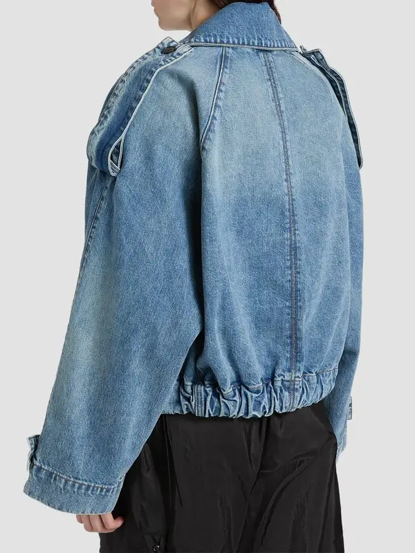 Brandon Maxwell The Regan Denim Belted Trench Coat