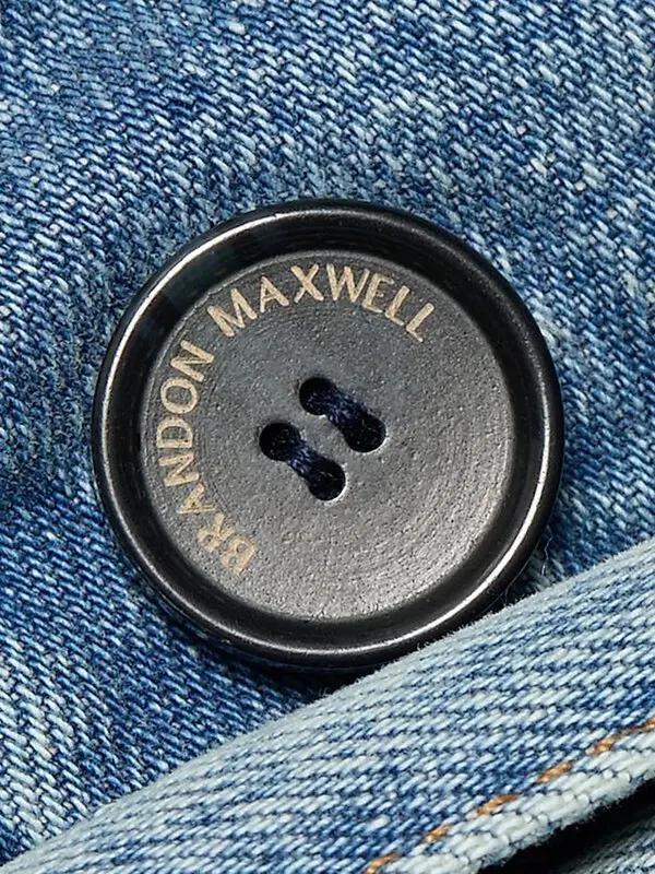 Brandon Maxwell The Regan Denim Belted Trench Coat