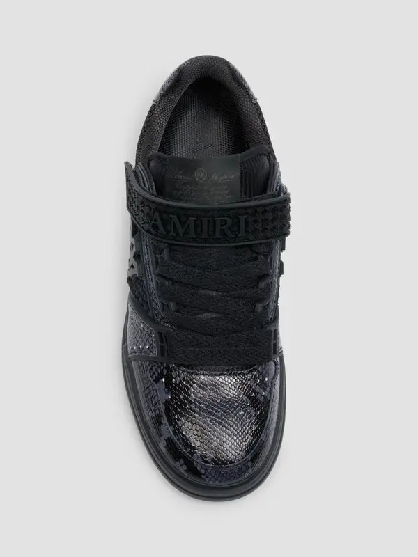 Amiri Printed Python Skel Low-top Sneakers