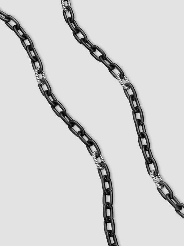 David Yurman Dy Madison Chain Necklace In Black Titanium