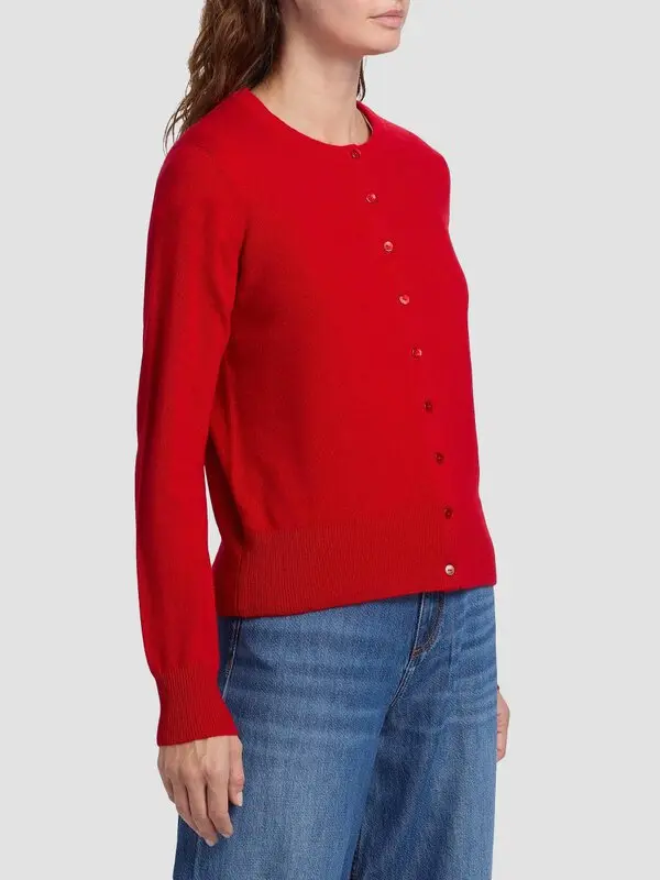 SAKS FIFTH AVENUE Cashmere Cardigan - True Red