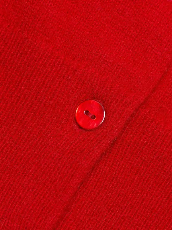 SAKS FIFTH AVENUE Cashmere Cardigan - True Red