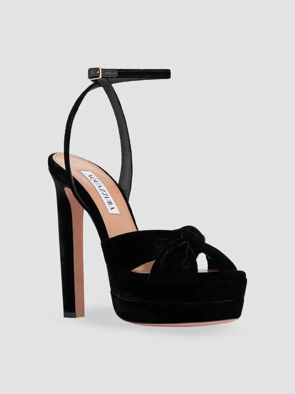 AQUAZZURA Cupid 130mm Suede Platform Sandals