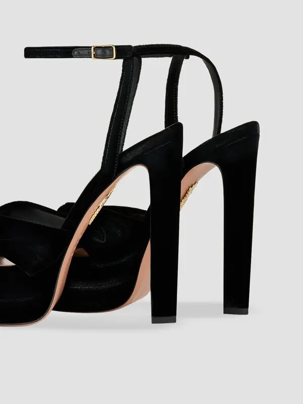 AQUAZZURA Cupid 130mm Suede Platform Sandals