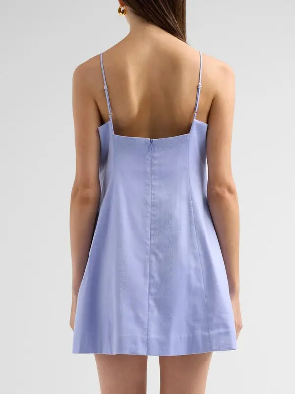 Brandon Maxwell The Zinnia Wool-silk Trapeze Minidress