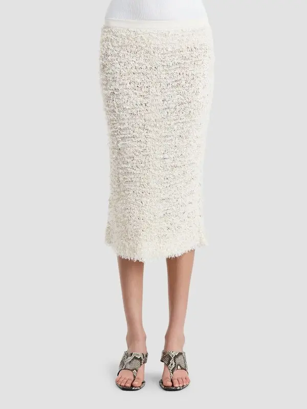 Khaite Adela Boucle-knit Midi-skirt