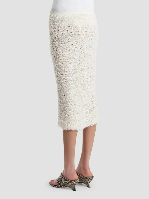 Khaite Adela Boucle-knit Midi-skirt