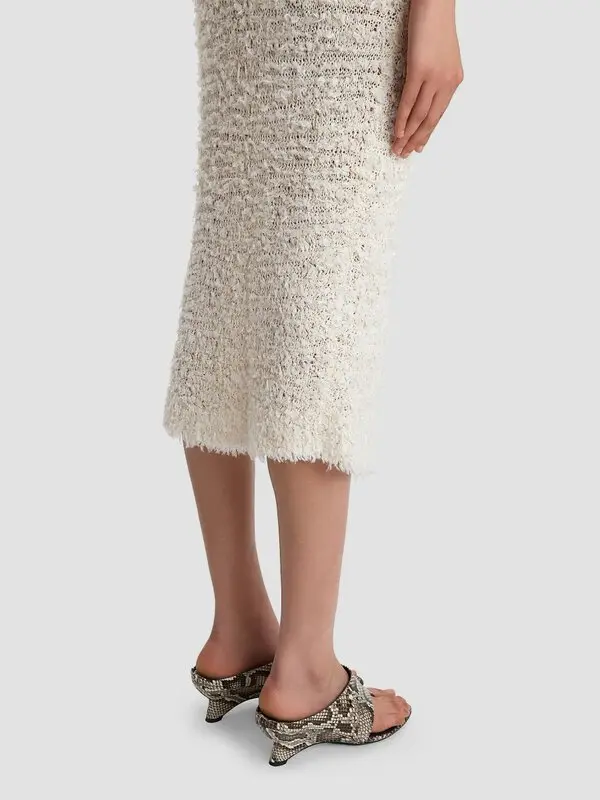 Khaite Adela Boucle-knit Midi-skirt