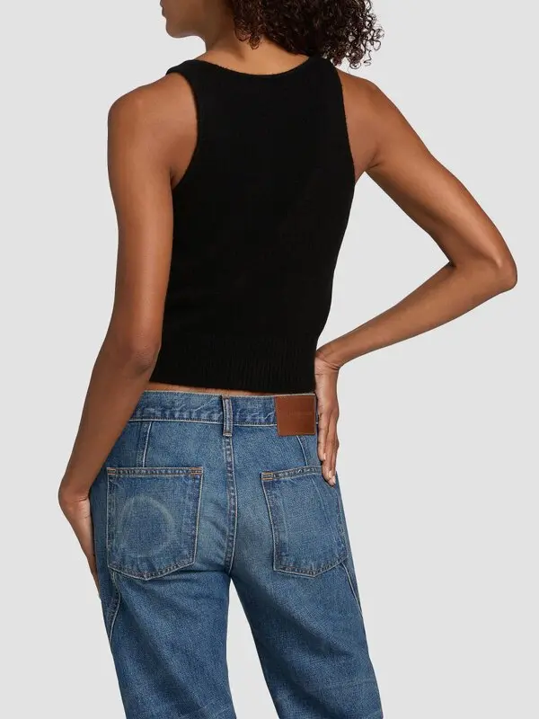 Brandon Maxwell The Reese V-neck Knit Tank