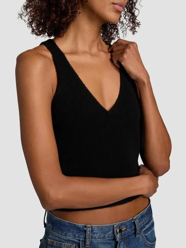 Brandon Maxwell The Reese V-neck Knit Tank