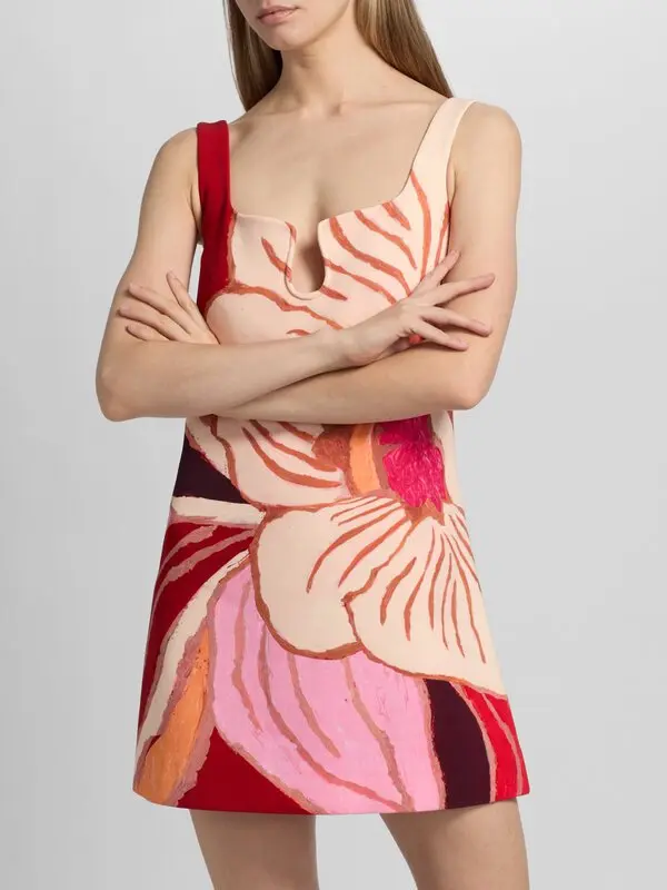 Acler Femme Fatale Llewellyn Floral Linen-blend Mini Dress