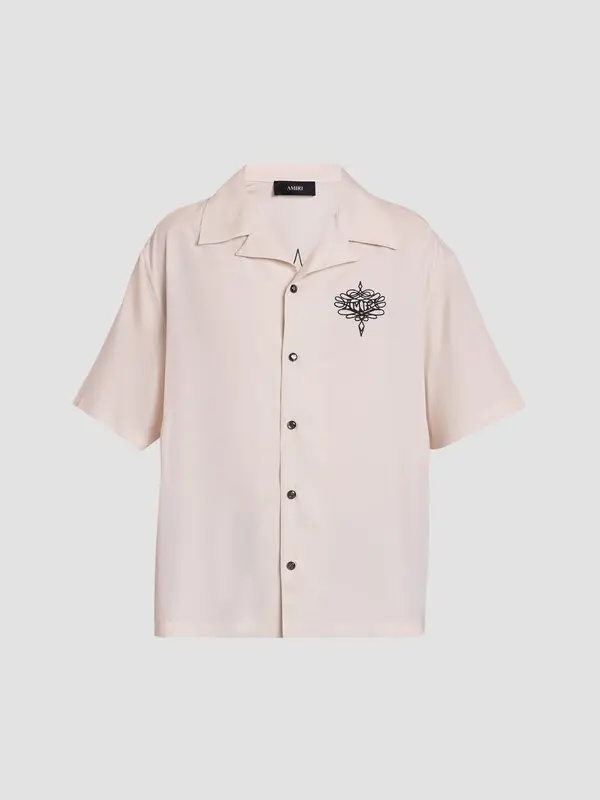 Amiri Lasso Logo-embroidered Camp Shirt