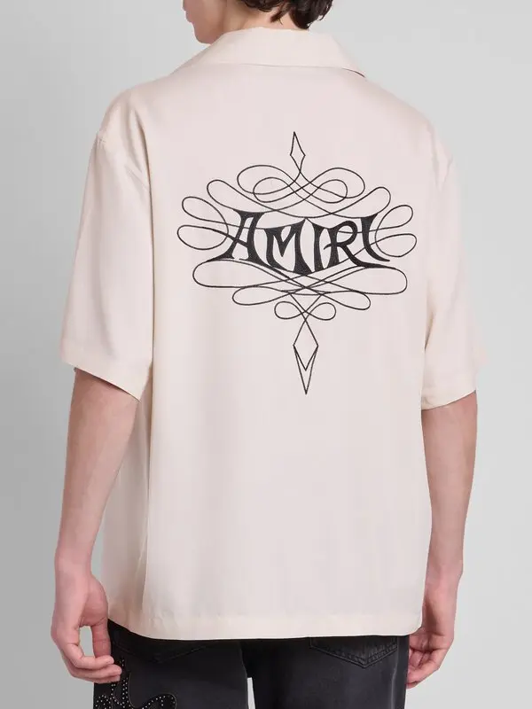 Amiri Lasso Logo-embroidered Camp Shirt