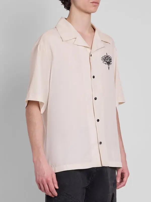 Amiri Lasso Logo-embroidered Camp Shirt