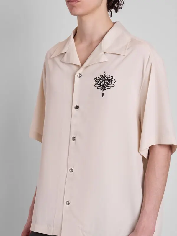 Amiri Lasso Logo-embroidered Camp Shirt