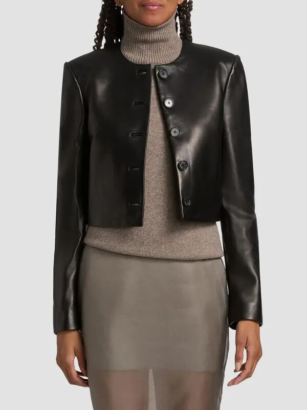 Brandon Maxwell The Ryder Leather Jacket