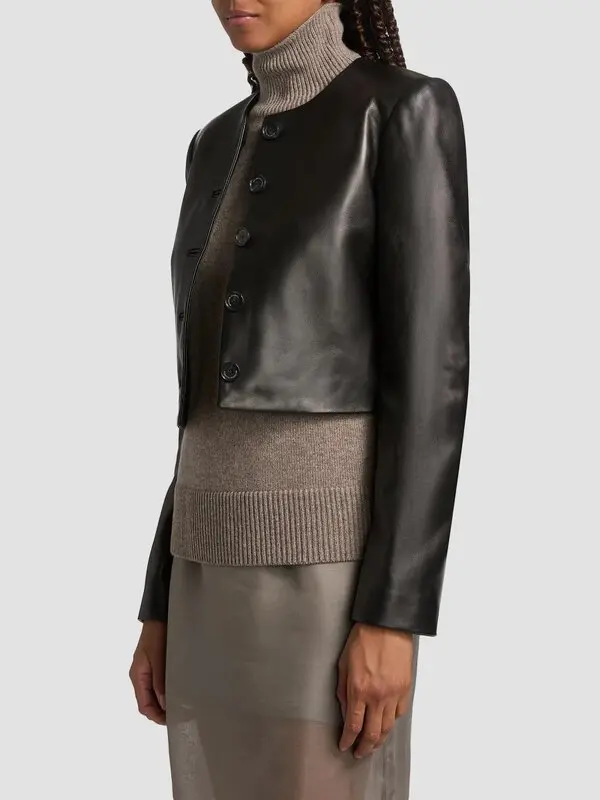 Brandon Maxwell The Ryder Leather Jacket