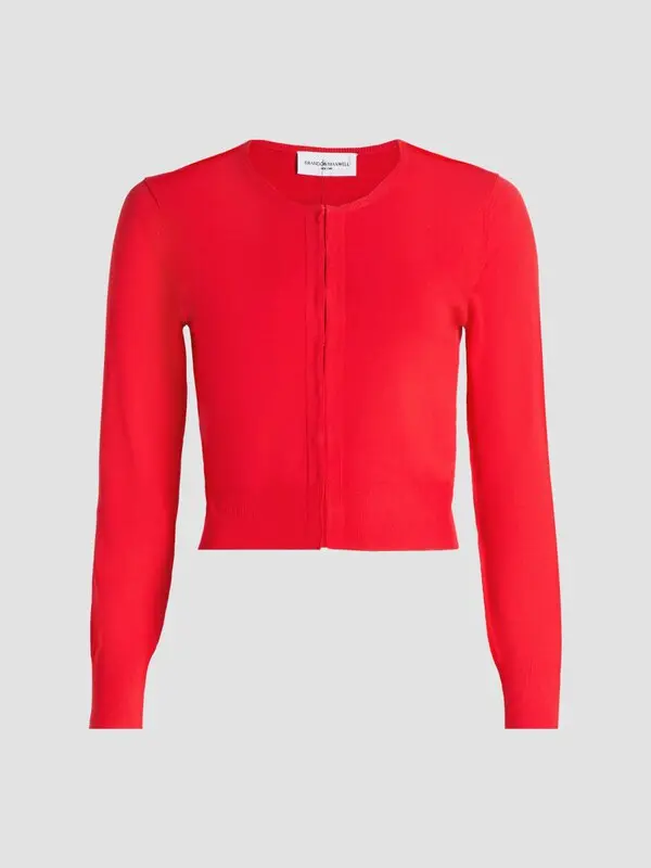 Brandon Maxwell The Ellery Shrunken Cardigan - Red