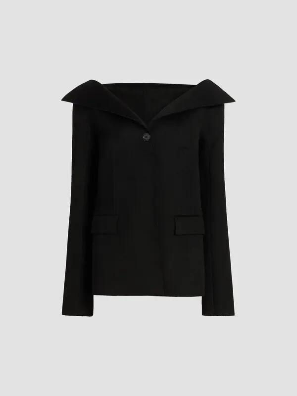TOTEME Open Collar Wool Jacket