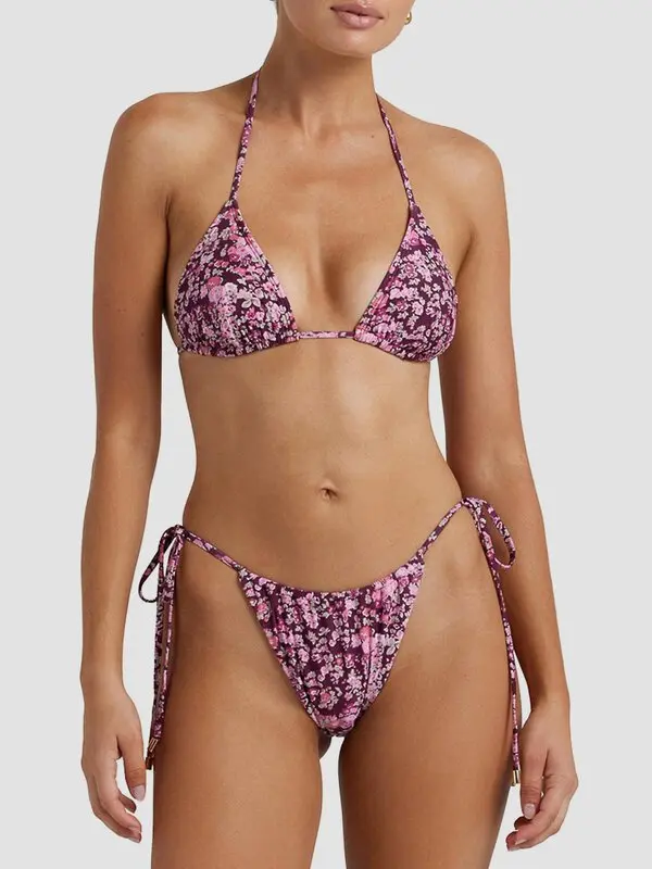 Peony Tapestry Essential Floral String Triangle Bikini Top
