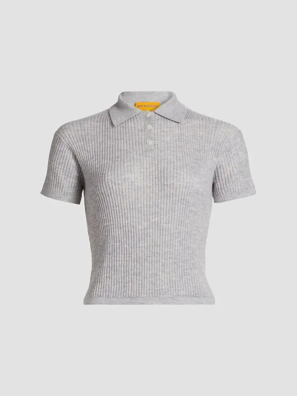 Guest In Residence Shrunken Cashmere Polo Shirt - Stone
